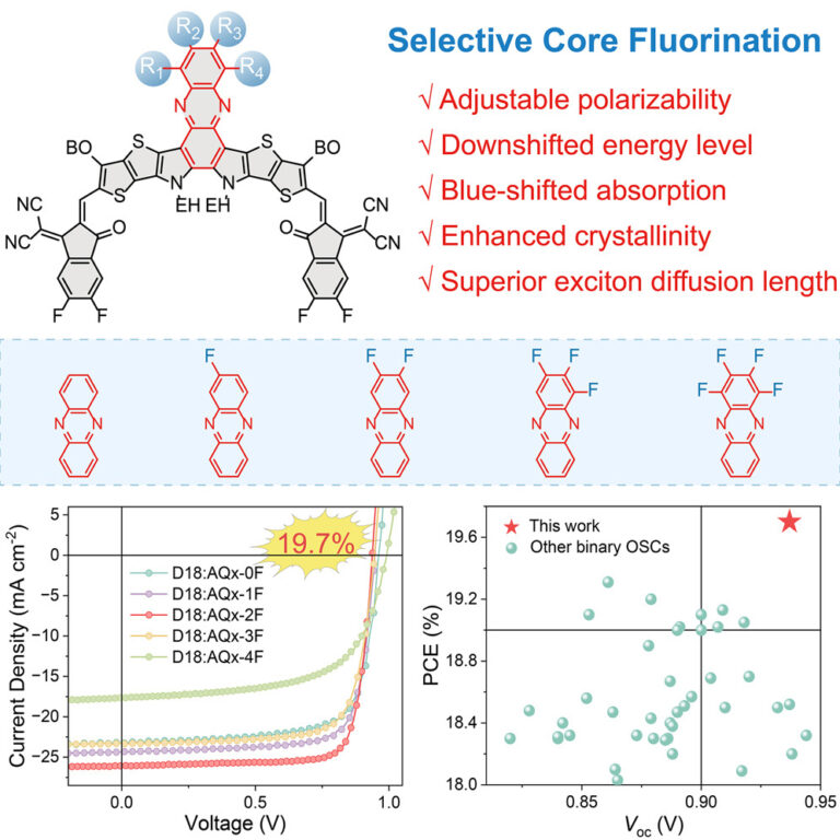 AQx-2F, 19.7% efficiency binary organic solar cells achieved by ...